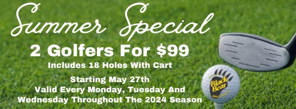 Black Bear Golf Course Promotions